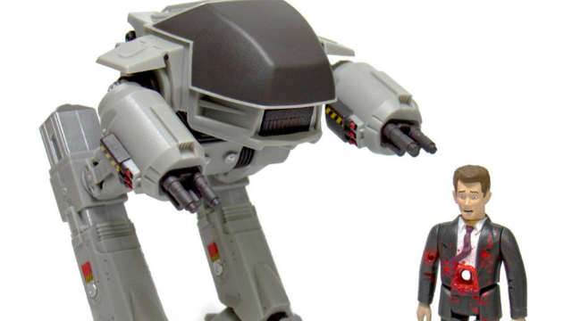 Robocop's Ultra-Violent ED-209 Scene Gets a Comically Accurate Figure Set