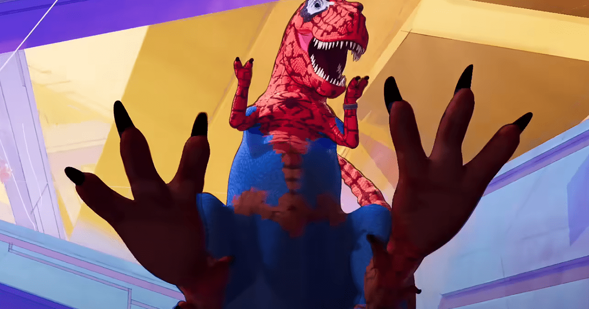 Spider-Man: Across the Spider-Verse Video Shows Spider-Rex in Action