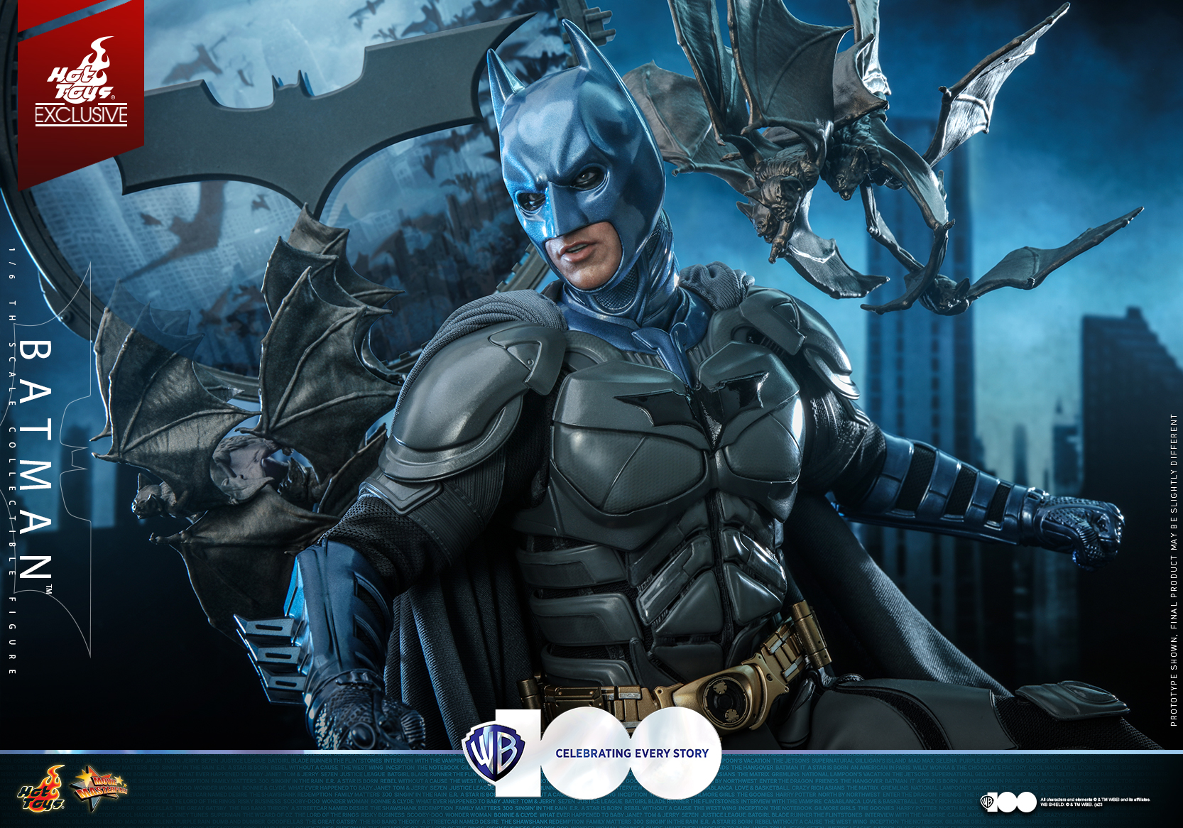 Hot Toys Exclusive Figure Puts Christian Bale in Blue-Gray Batsuit