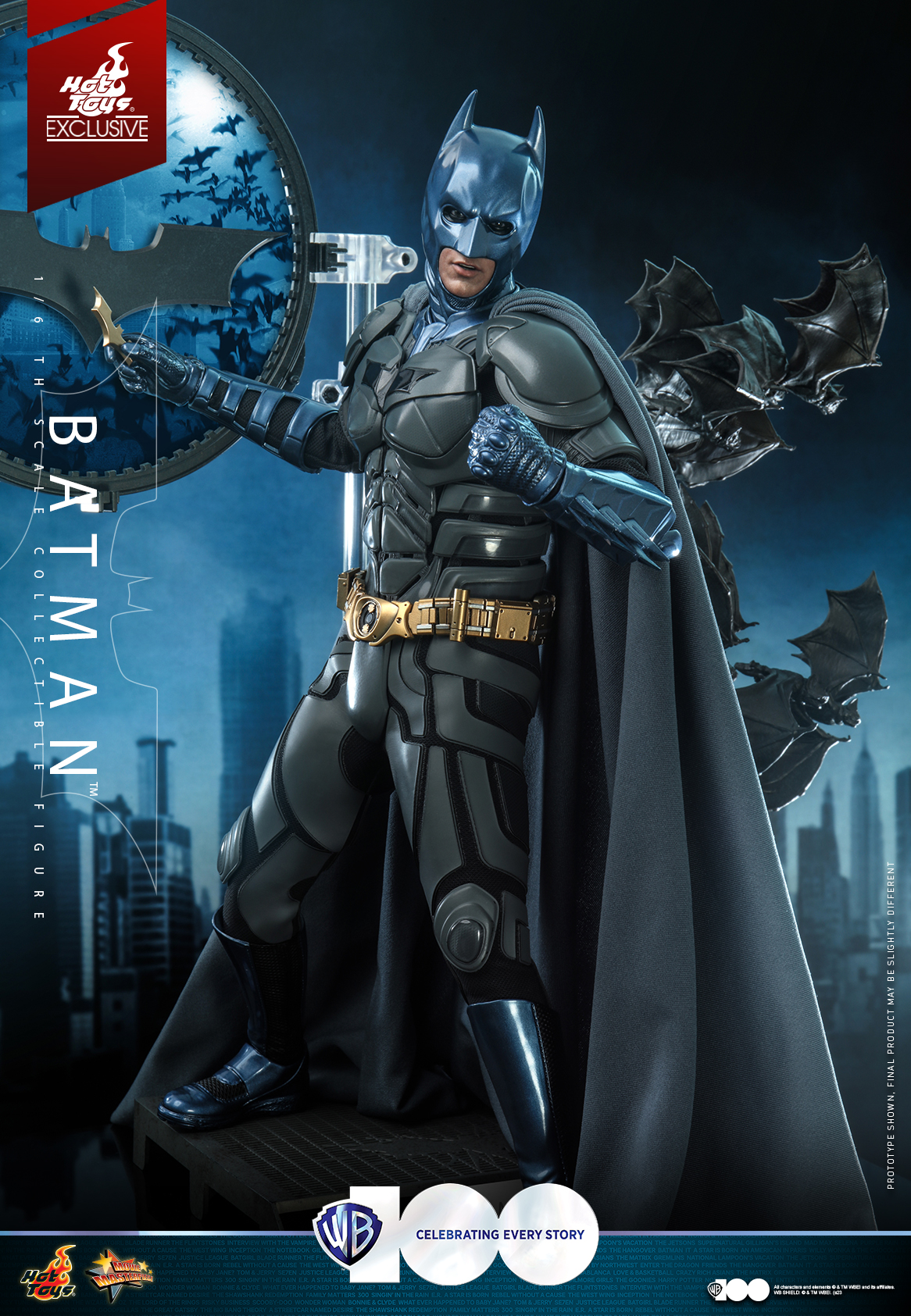 Hot Toys Exclusive Figure Puts Christian Bale in Blue-Gray Batsuit