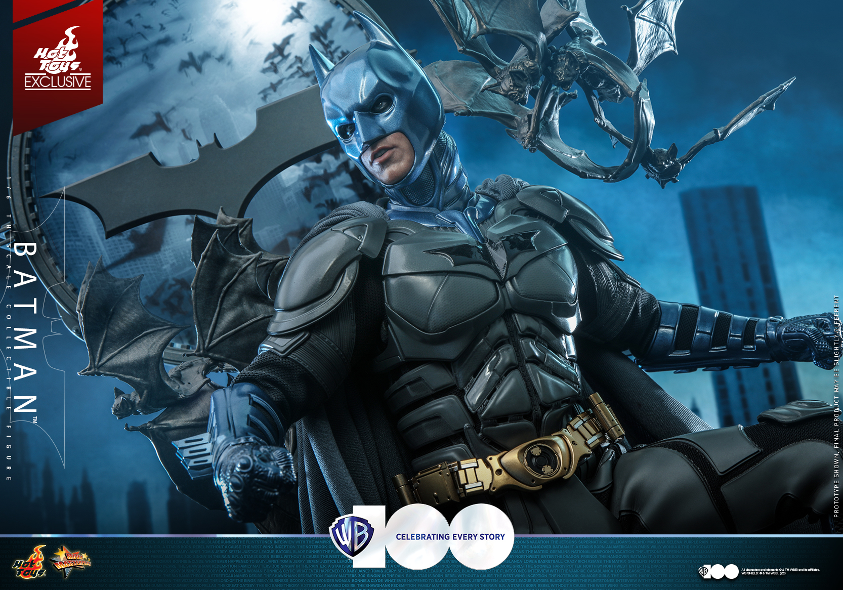 Hot Toys Exclusive Figure Puts Christian Bale in Blue-Gray Batsuit