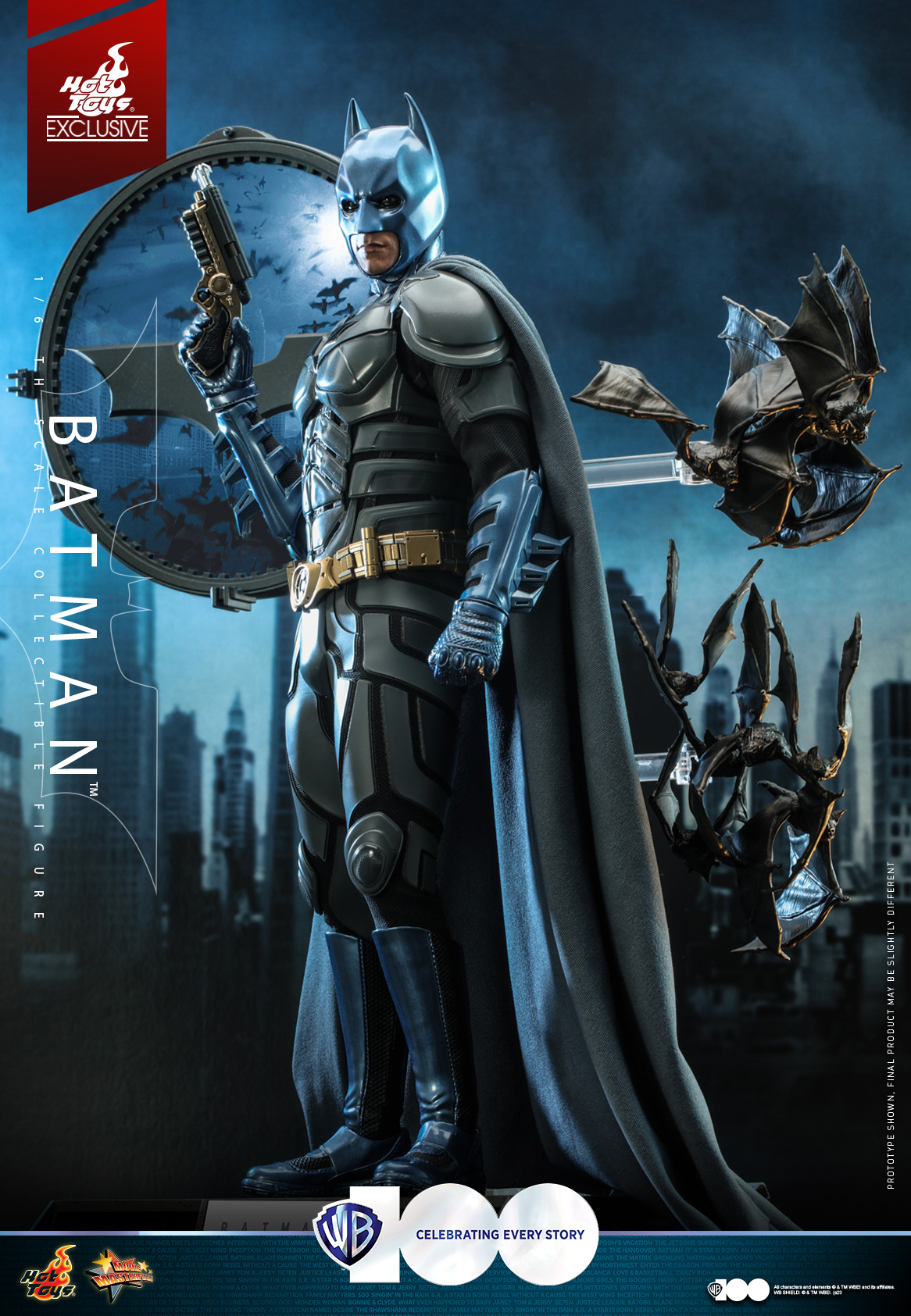 Hot Toys Exclusive Figure Puts Christian Bale in Blue-Gray Batsuit