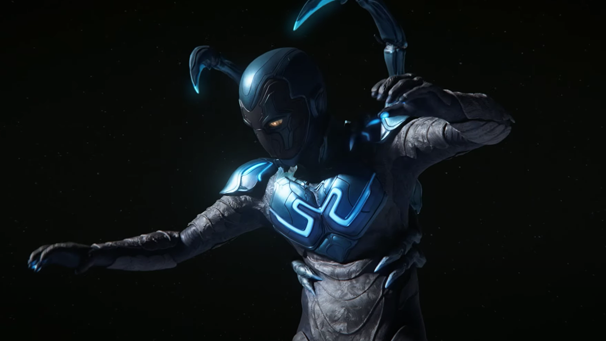 Blue Beetle Motion Posters Show a Fully-Equipped Jaime Reyes