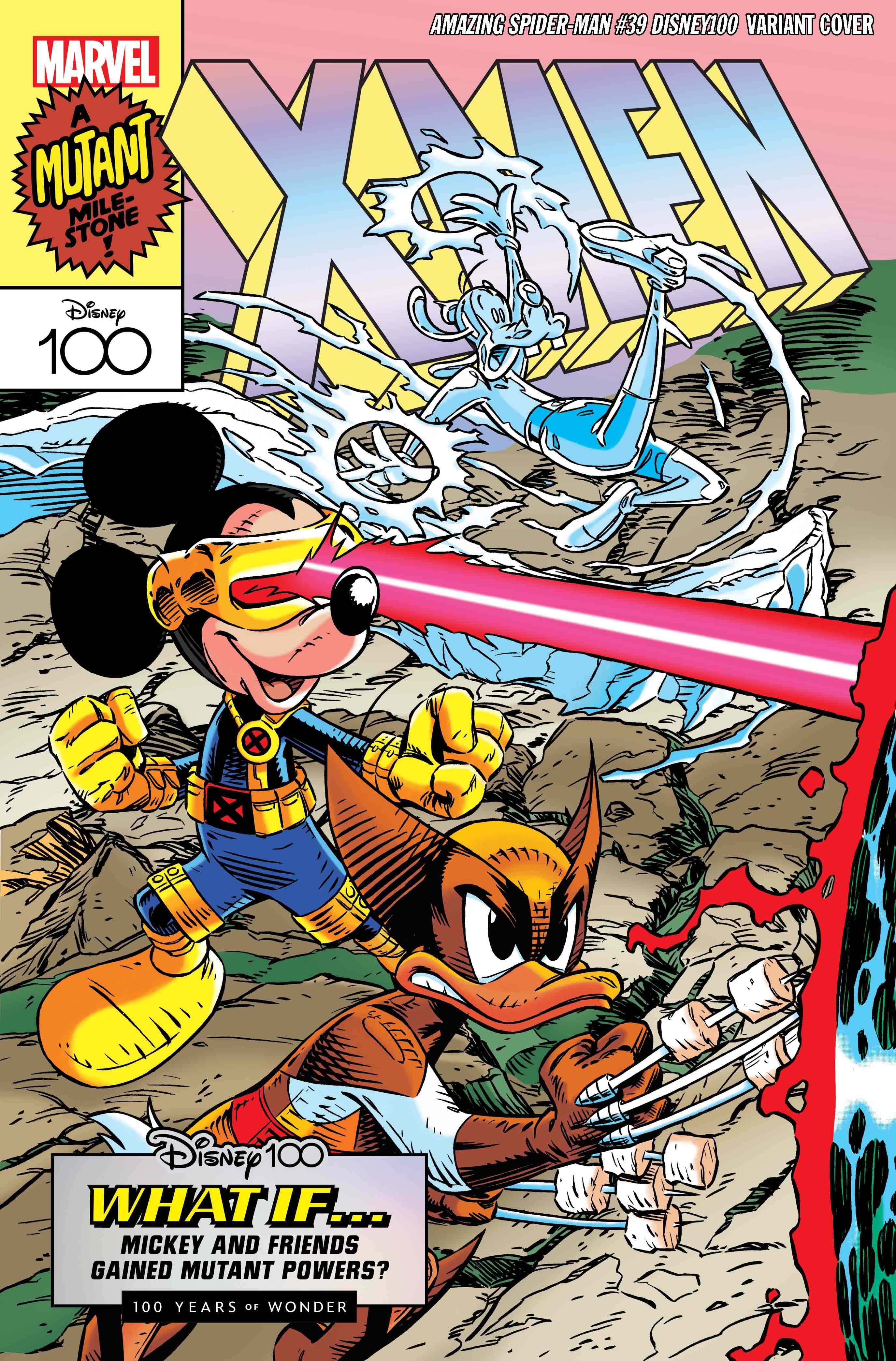 Mickey Mouse & Friends Invade Marvel Variant Comic Covers for Disney100