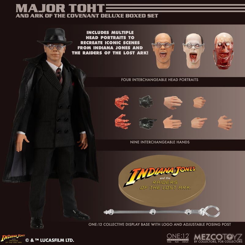 Mezco Toht Figure Includes Three Stages of Melting Face