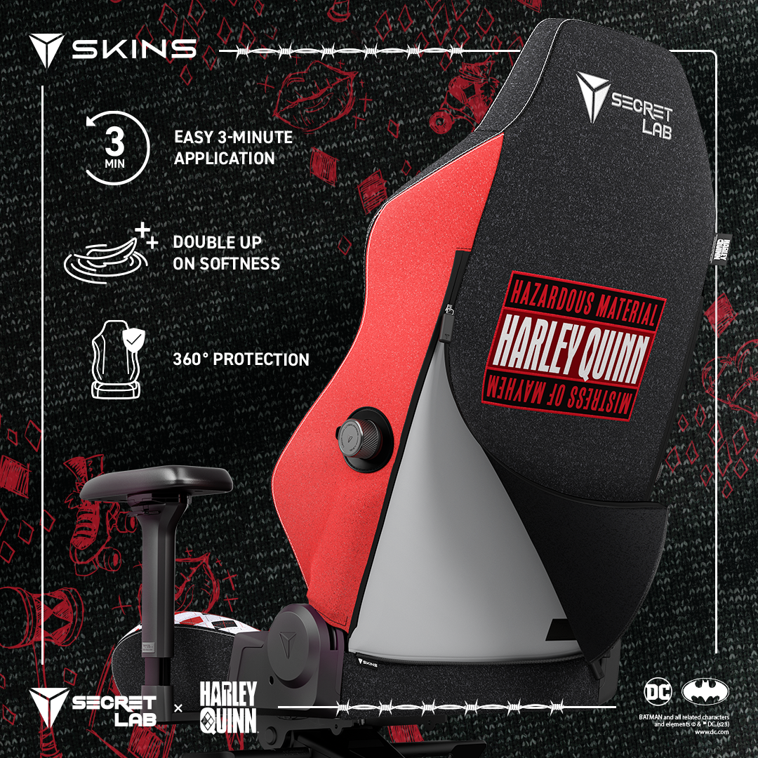 Secretlab Skins Harley Quinn Chair Sleeve Revealed