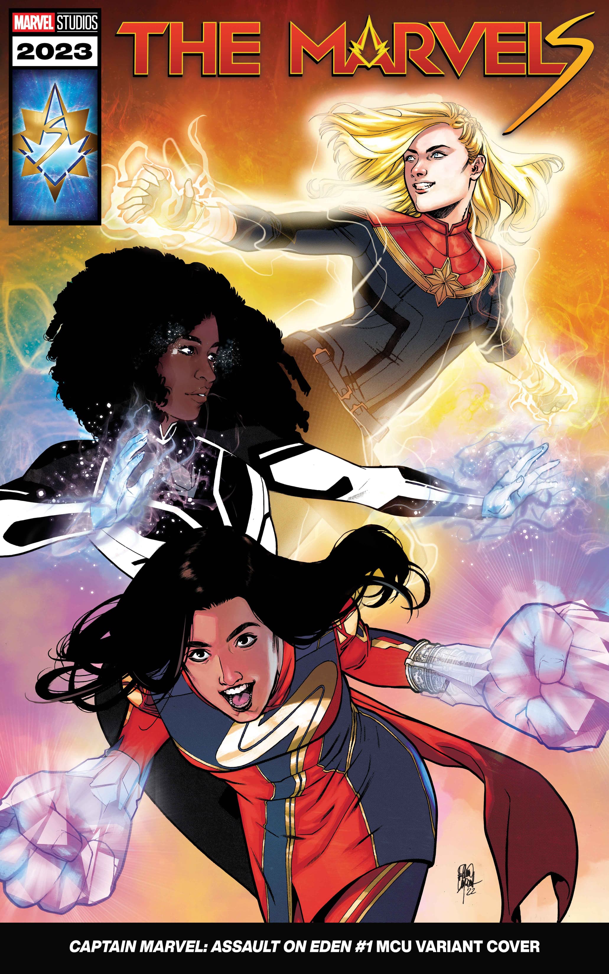 The Marvels Unite on MCU-Inspired Comic Book Covers