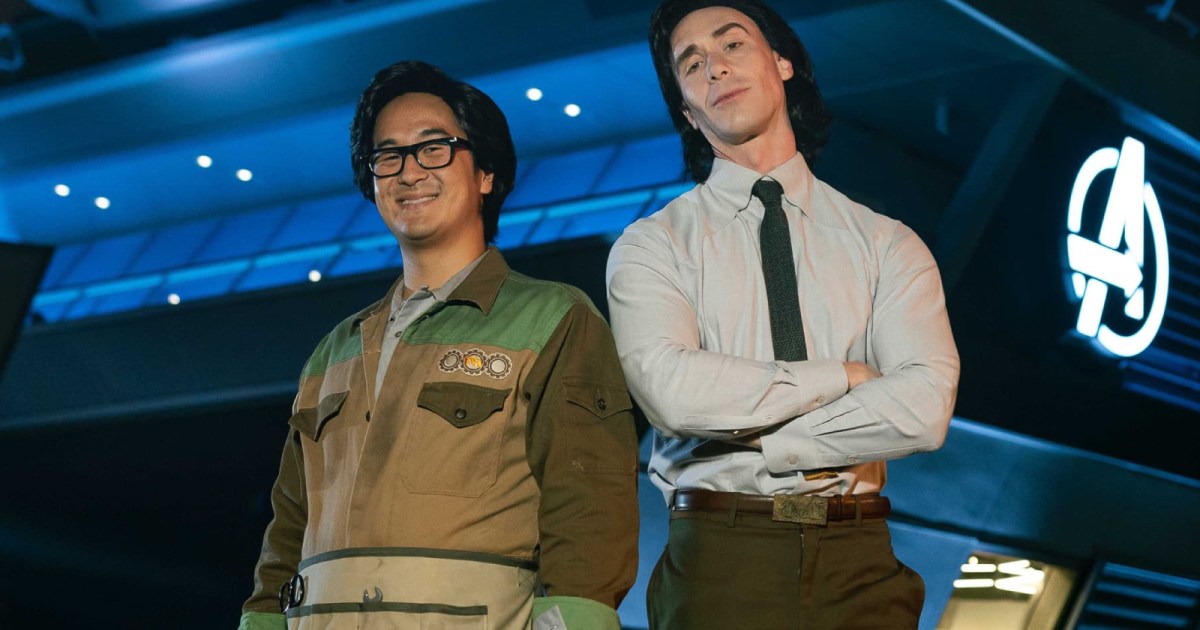 Loki and O.B. Rep the TVA at Disney's Avengers Campus