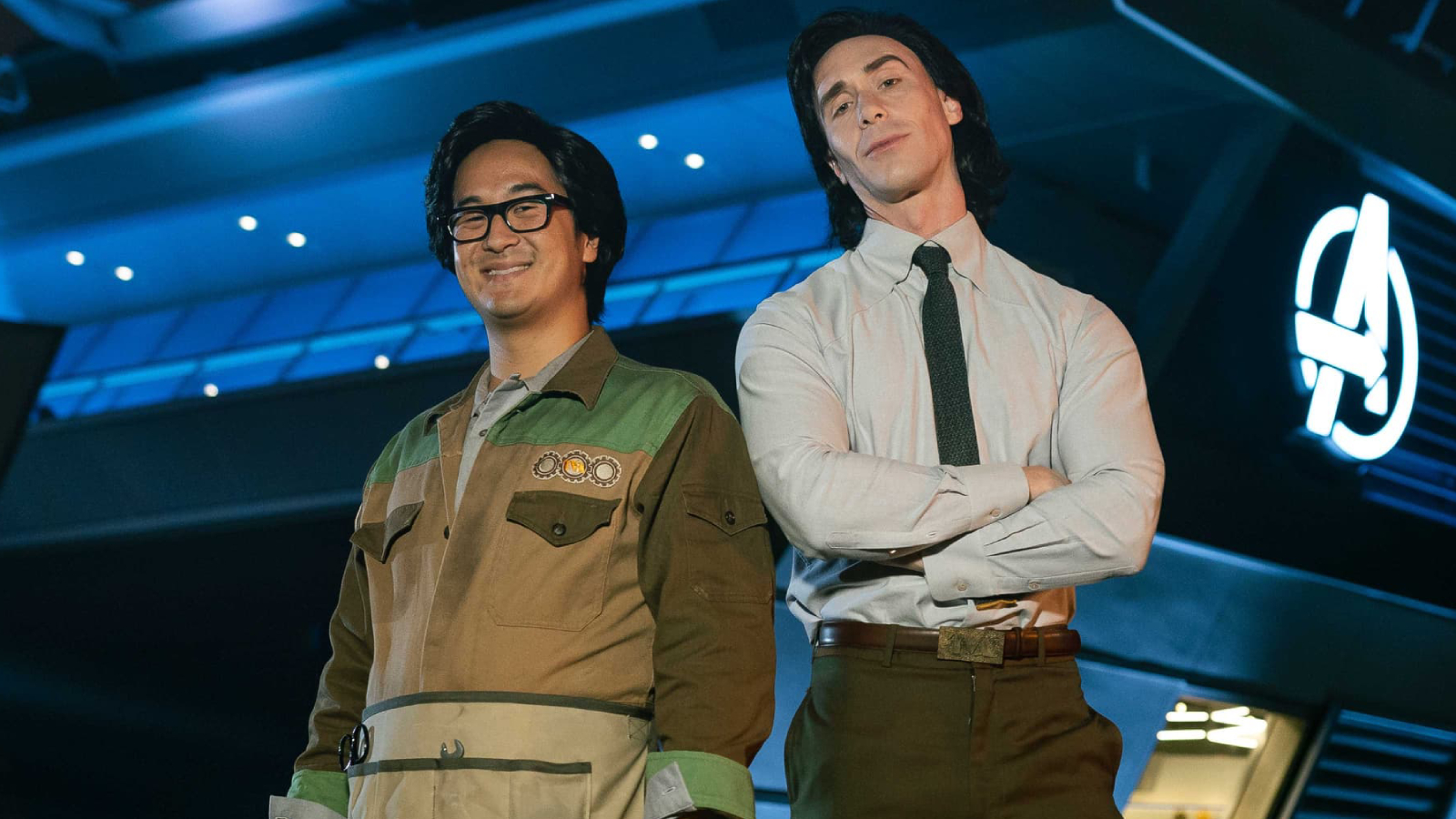 Loki and O.B. Rep the TVA at Disney's Avengers Campus