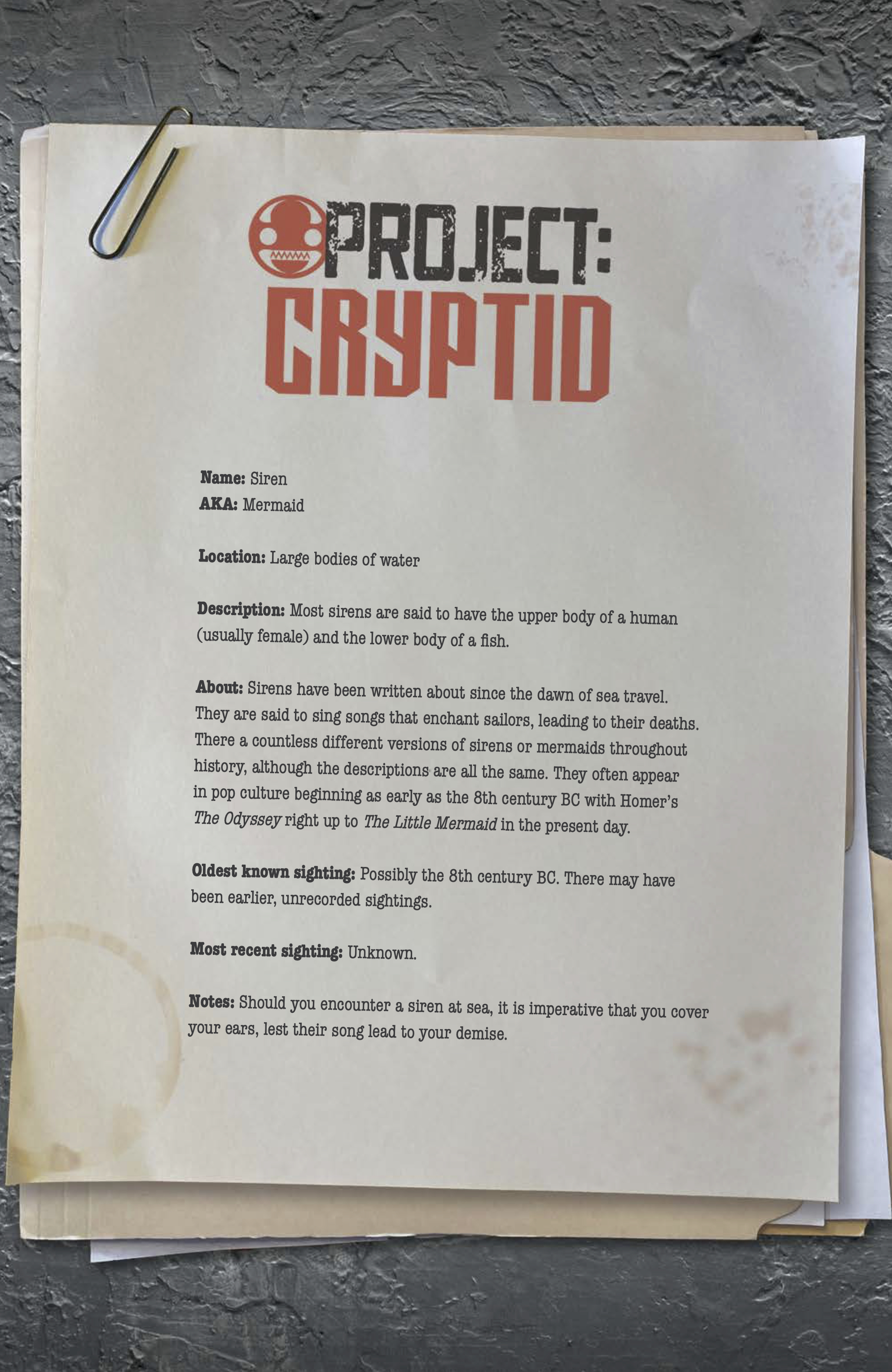 Project: Cryptid #4 Preview Features a Punk Rock Siren Song