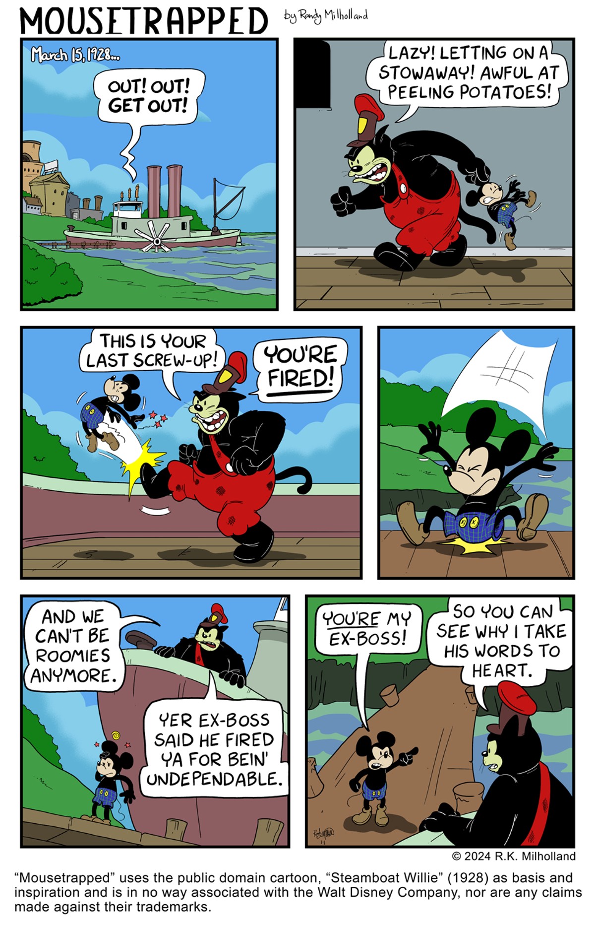 Popeye Artist Releases New Mickey Mouse Web Comic Based on Steamboat ...