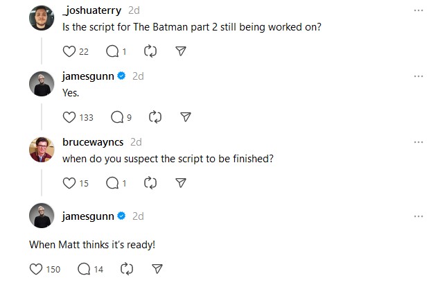 The Batman 2 Script Update Given by James Gunn