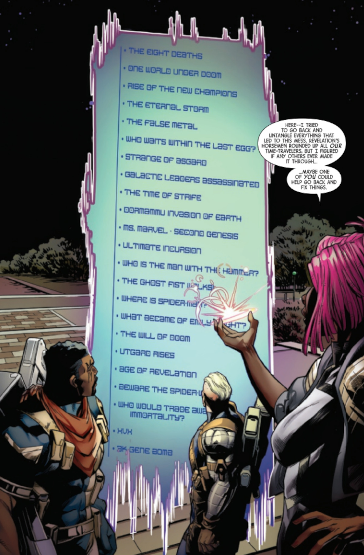 Timeslide #1's Breakdown of Marvel Comics' Future Explored - Comic Book ...