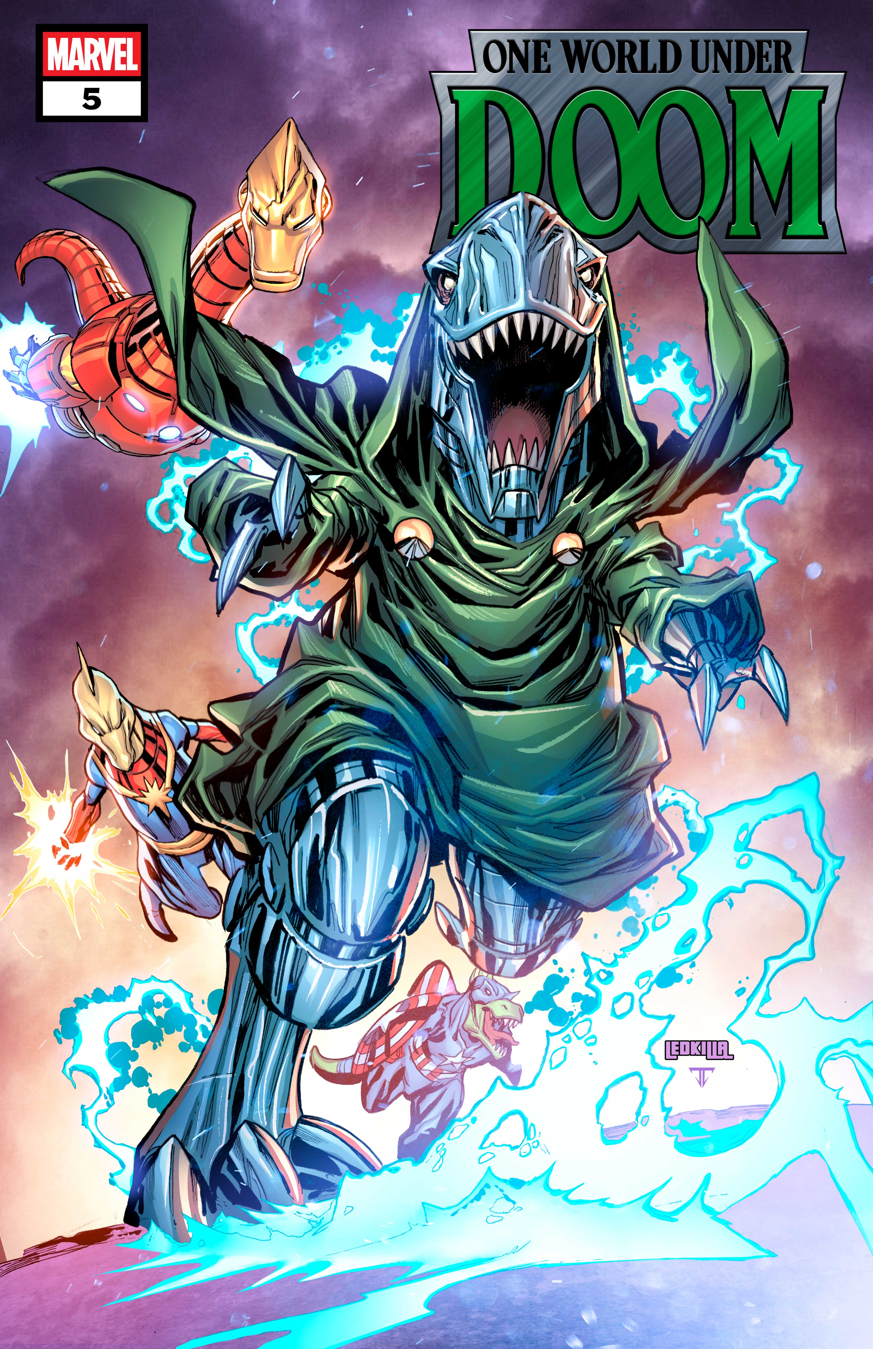 Dinosaur Doctor Doom Returns in One World Under Doom - Comic Book ...