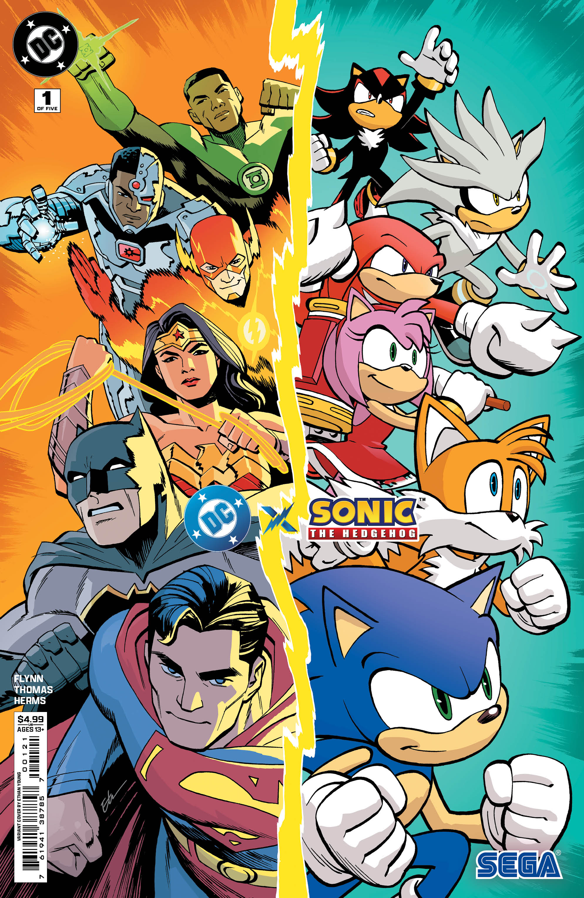 Justice League & Sonic the Hedgehog Collide in New DC Crossover Series