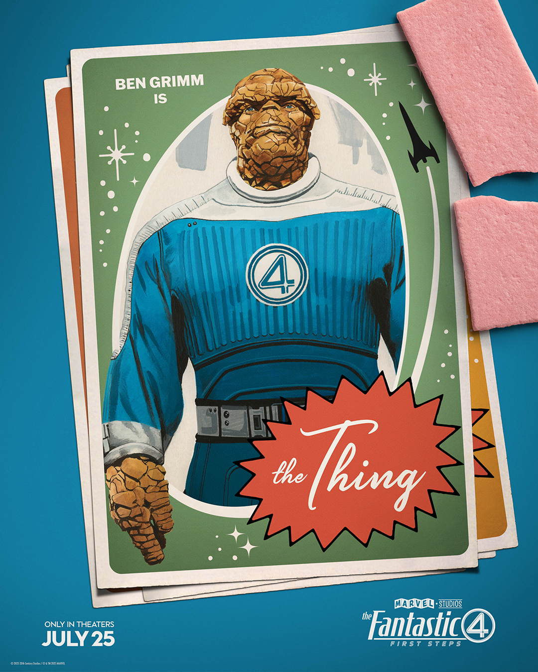 The Fantastic Four: First Steps Get Retro Character Posters for MCU ...