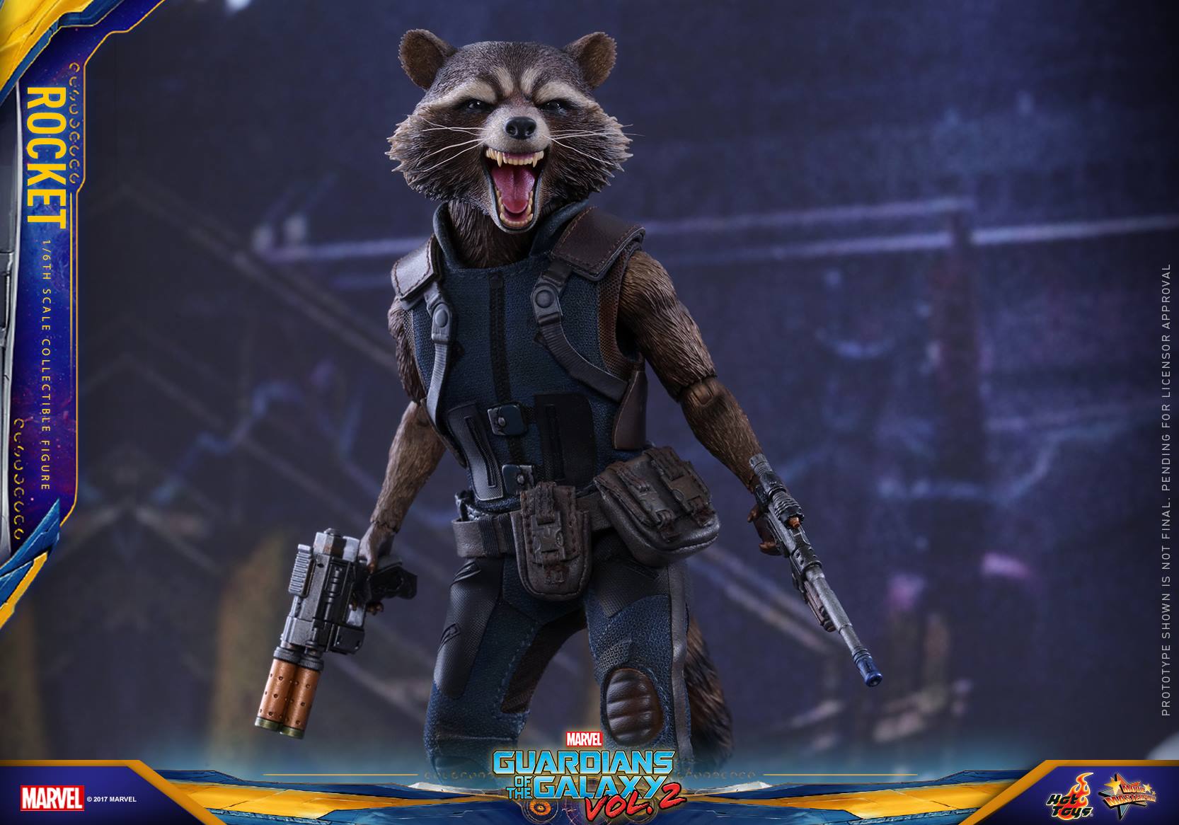 Rocket Raccoon Hot Toy from Guardians of the Galaxy Vol. 2