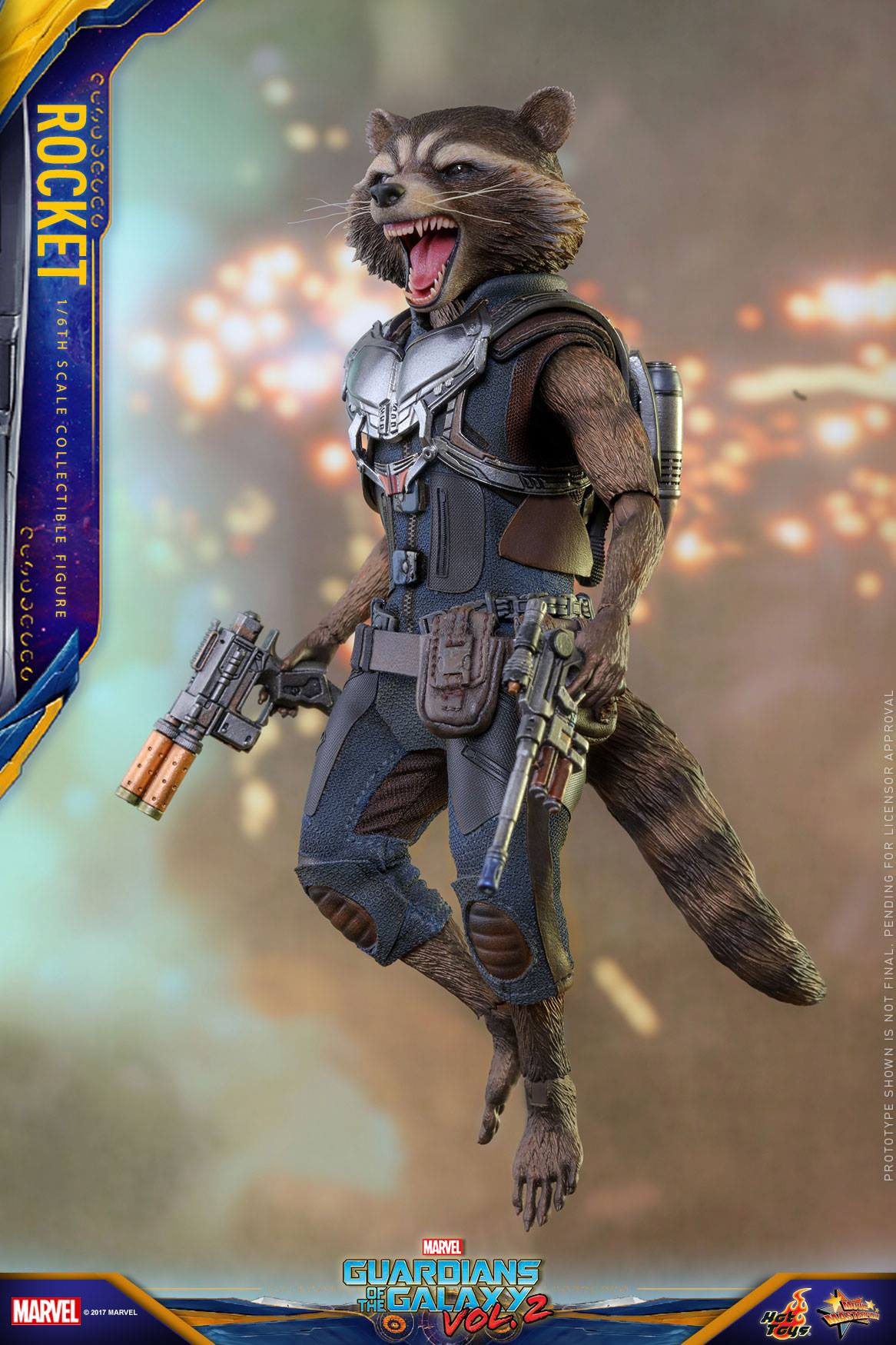 Rocket Raccoon Hot Toy from Guardians of the Galaxy Vol. 2