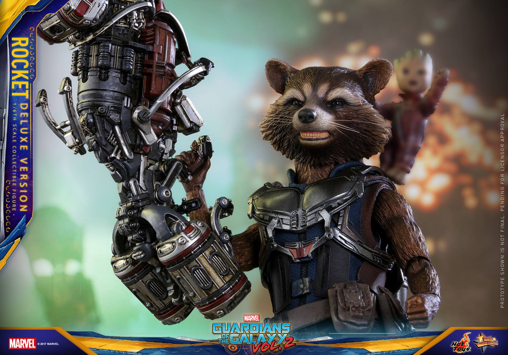 Rocket Raccoon Hot Toy from Guardians of the Galaxy Vol. 2
